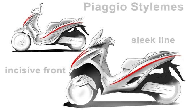 Piaggio MP3 Yourban LT Vector Drawing, 52% OFF