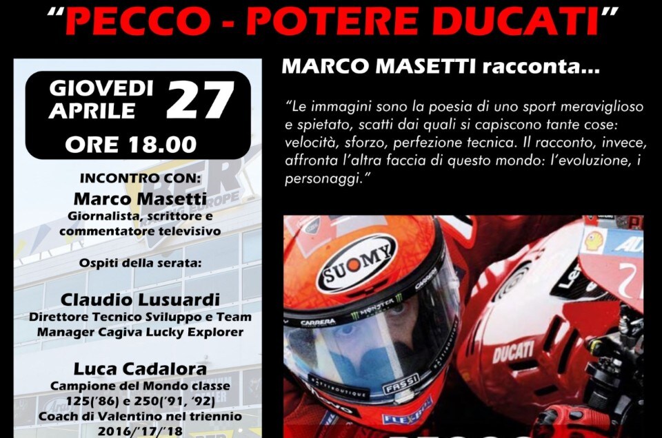 Marco Masetti presenta il suo ultimo libro “Pecco. Potere Ducati ...