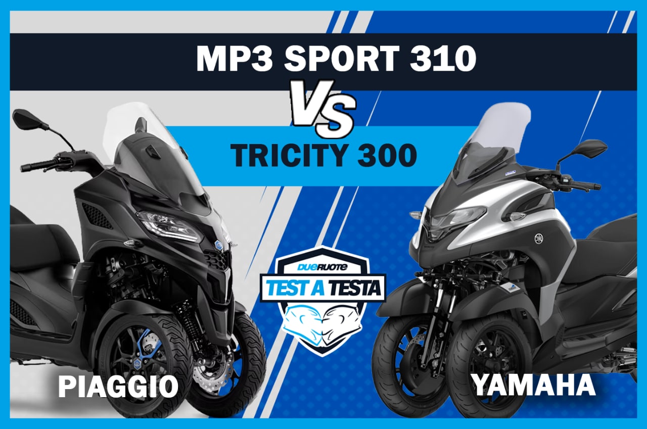 Piaggio Mp3 310 vs Yamaha Tricity 300: qual è meglio? Dueruote Test a ...