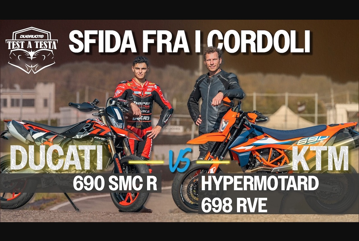 Test a Testa #14 - Ducati Hypermotard 698 RVE VS KTM 690 SMC R | Dueruote